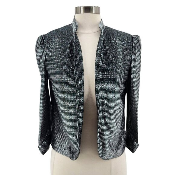 Unbranded | Jackets & Coats | Vintage Womens 9 Jacket Disco Silver ...